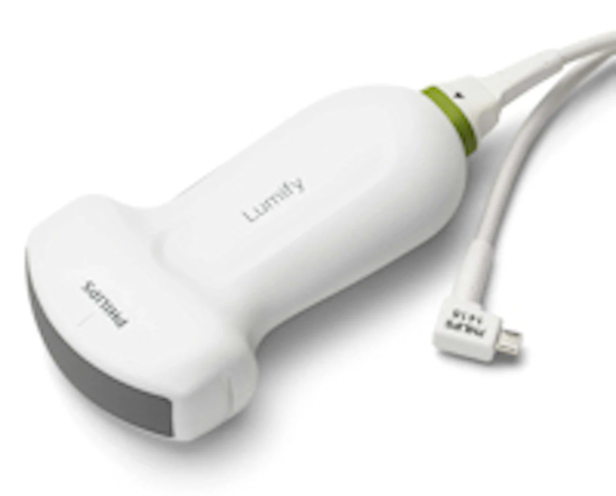 Transducer from Philips plugs into smart devices for mobile ultrasound ...