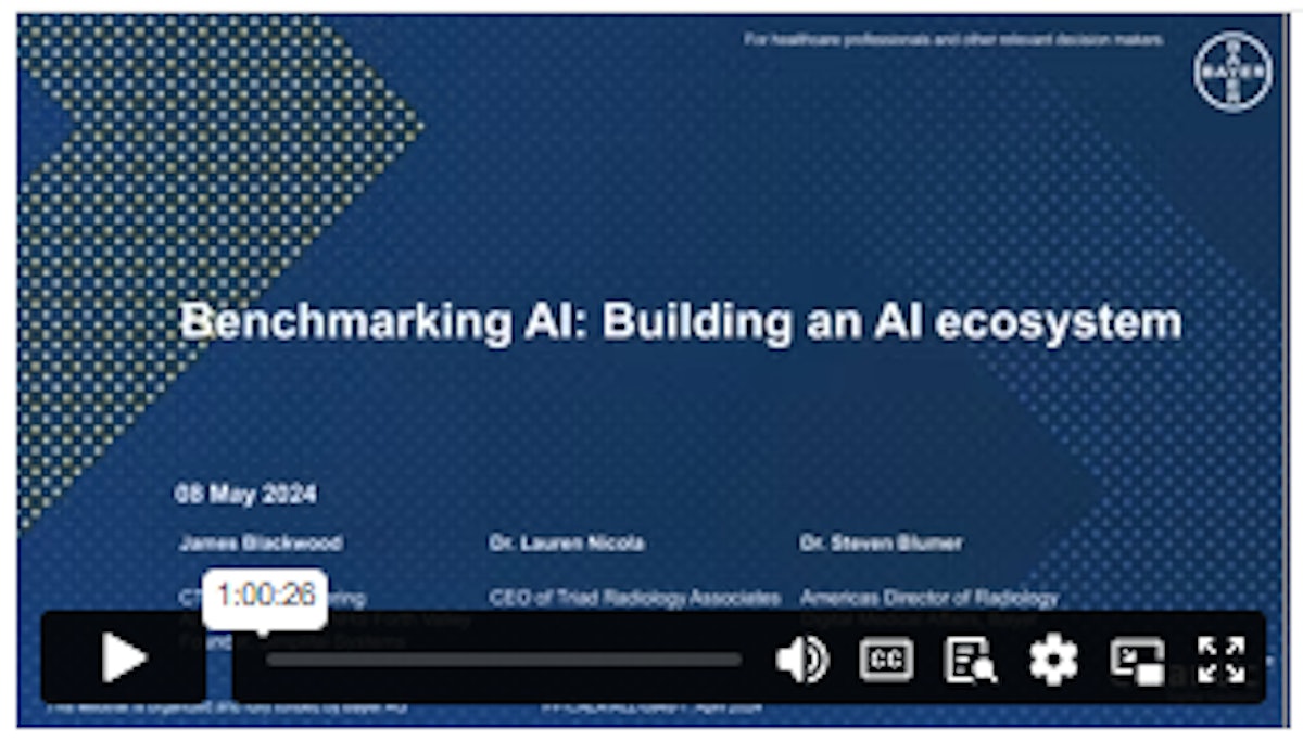 Benchmarking AI: Building an AI ecosystem | AuntMinnie